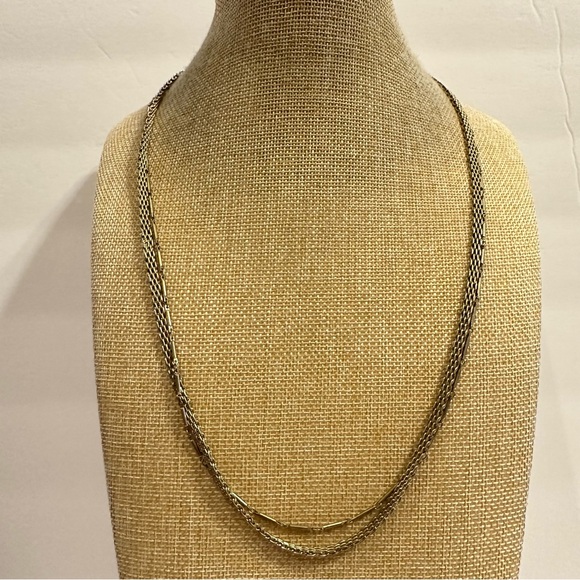 Monet | Jewelry | Vintage Monet Necklace Gold Tone Double Strand Bars ...